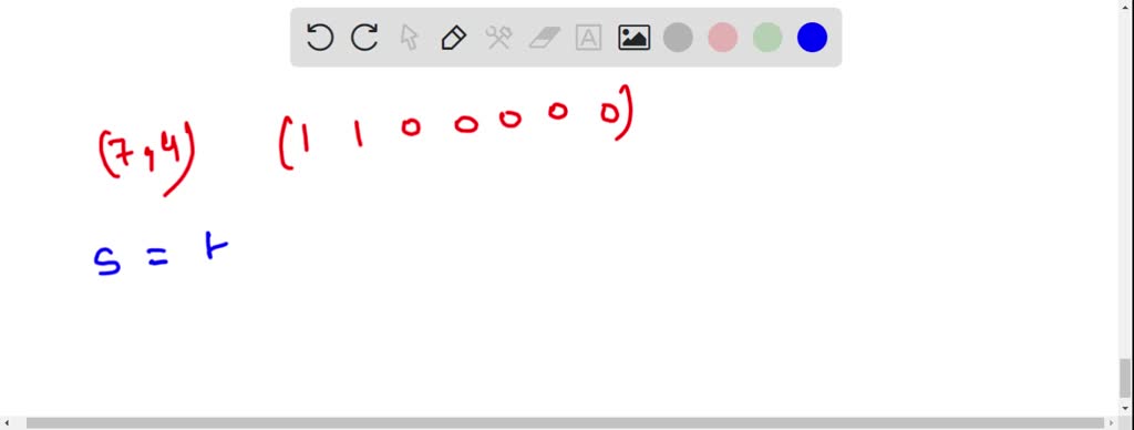 SOLVED:Determine whether the given message is a code word in the Hamming (7,4) code. If it is ...