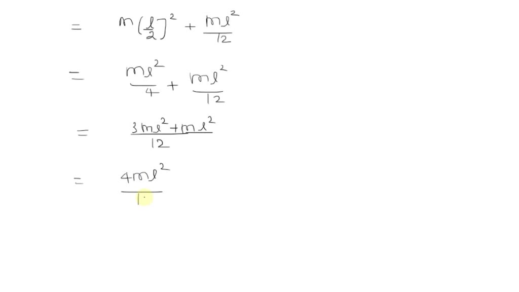 SOLVED:Calculate the moment of inertia of a uniform straight rod (m, l ...