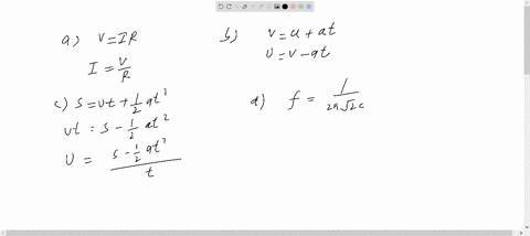 SOLVED:Transpose each of the following formulas to make the symbol in ...