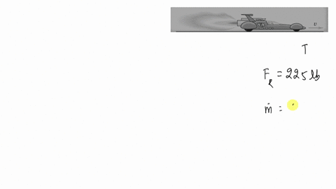 SOLVED:The experimental race car is propelled by a rocket motor and is ...