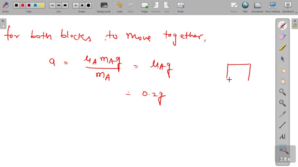 Solved In Figure The Coefficient Of Friction Between The Floor And The Block B Is 0 1 The