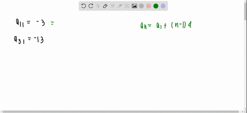 SOLVED:For each arithmetic sequence described, find a_{1} and d and construct the sequence by ...