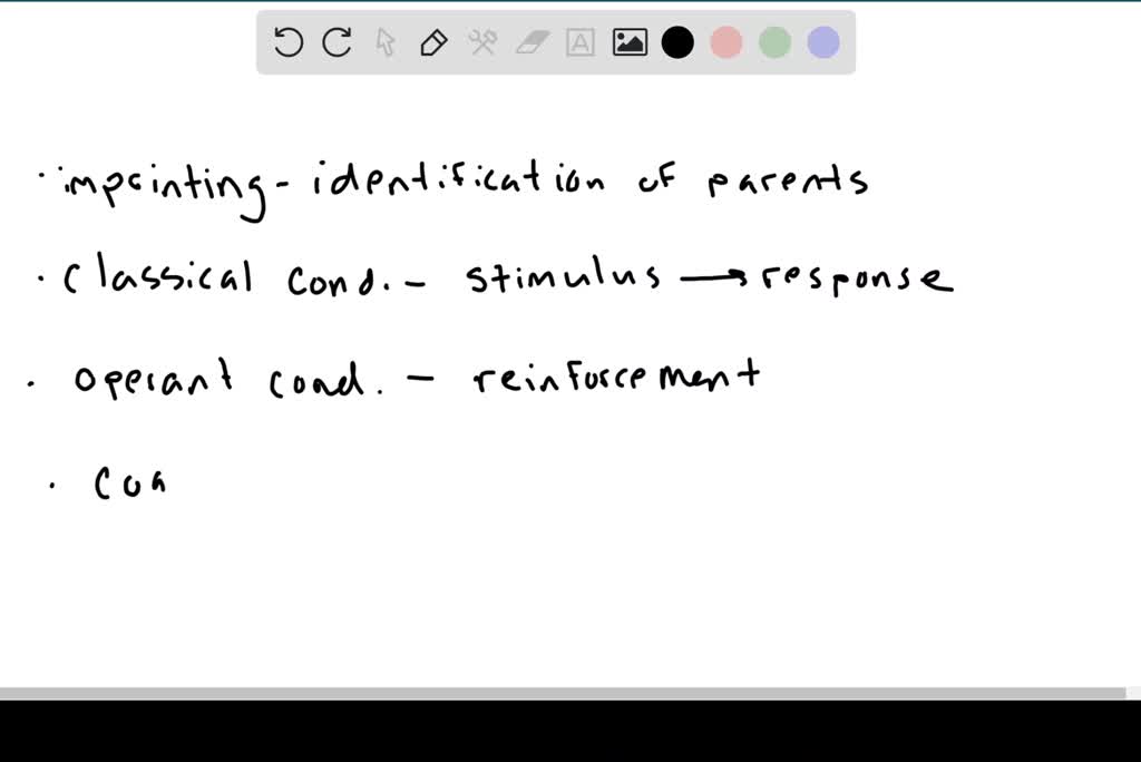 SOLVED: A pigeon pecking a button to receive food is an example of: a ...
