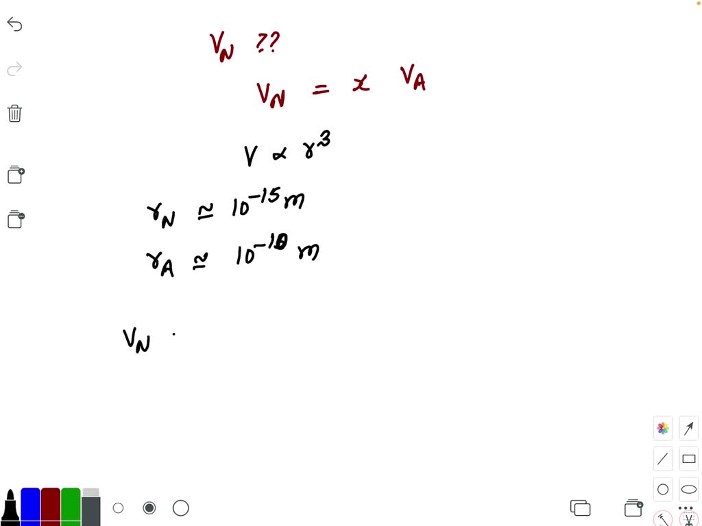 SOLVED:The volume of nucleus is about: (a) 10^-4 times to that of an ...
