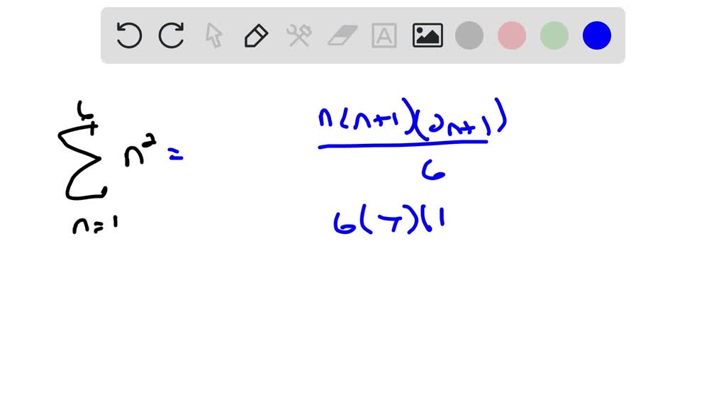 SOLVED: In Exercises 45–54, find the sum using the formulas for the sums of powers of integers ...