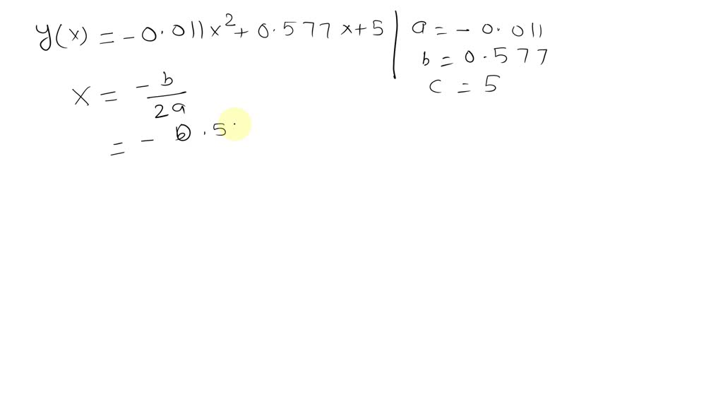 SOLVED A Baseball Player Throws A Ball And The Height Of The Ball in