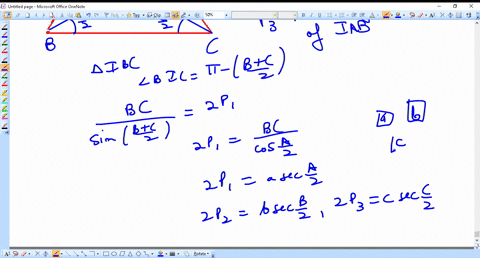 SOLVED:Let A B C be a triangle with incentre I and inradius r. Let D, E ...