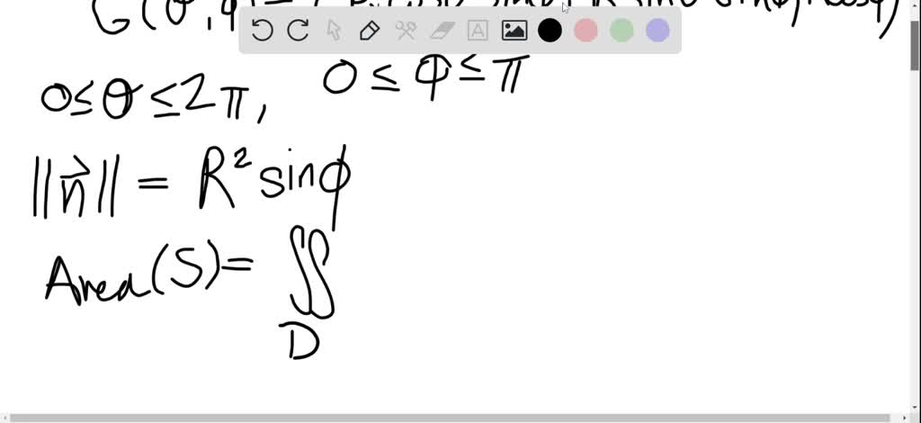 SOLVED Use Spherical Coordinates To Compute The Surface Area Of A 