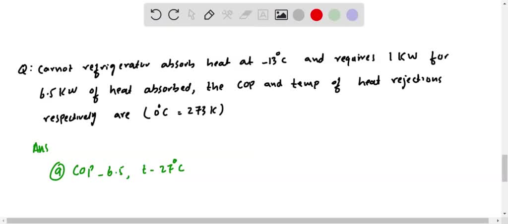 SOLVED:An internally reversible refrigerator has a modified coefficient ...