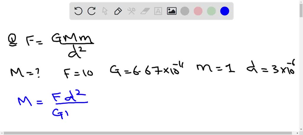 Solve each problem. See Example 1. The gravitational force between two ...