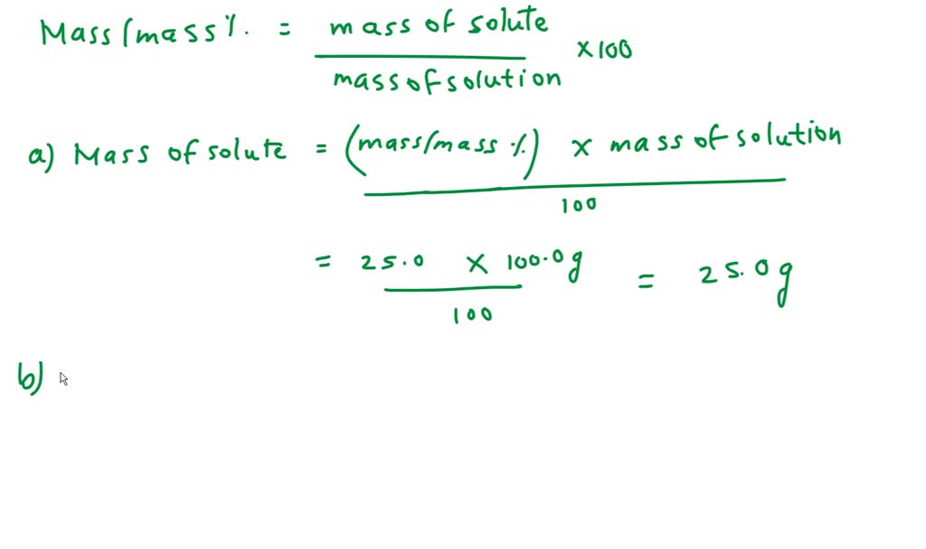 A solution of a particular solid solute in water has a concentration of ...