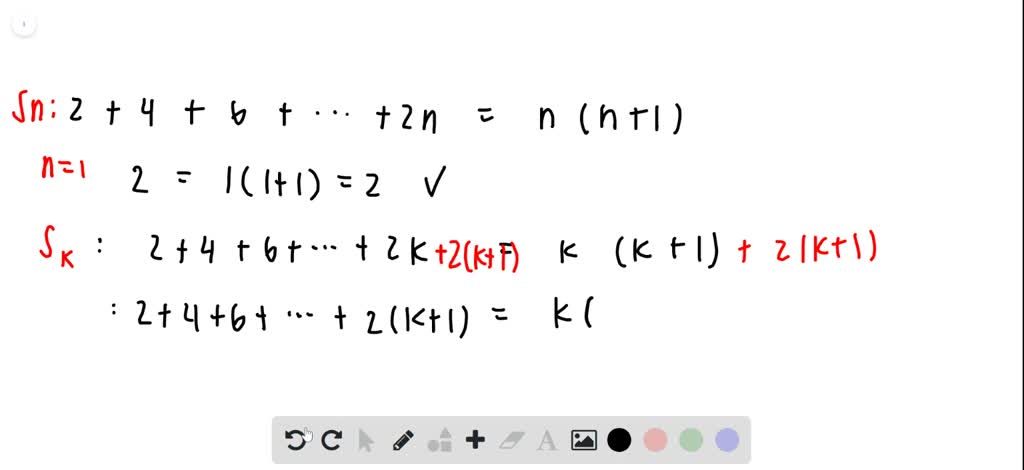 SOLVED:Use mathematical induction to prove that the statements are true ...