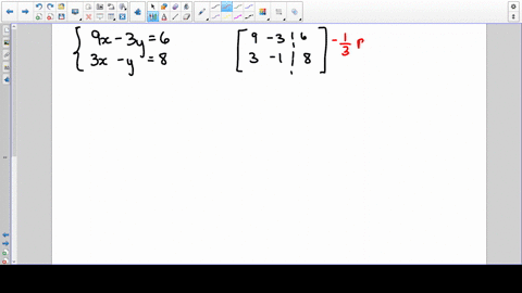 ⏩SOLVED:Use matrices to solve each system of equations. If the… | Numerade