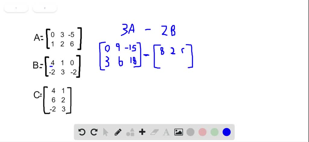 Utilice las siguientes matrices para calcular la expresión dada.A=[ 0 3 ...