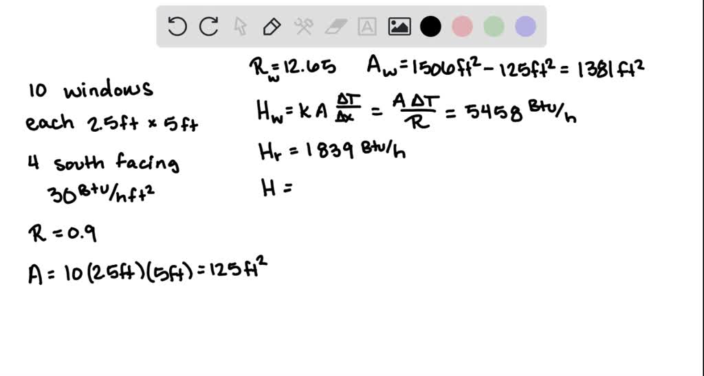 Rework Example 16.4, now assuming the house has 10 ENV single-glazed ...
