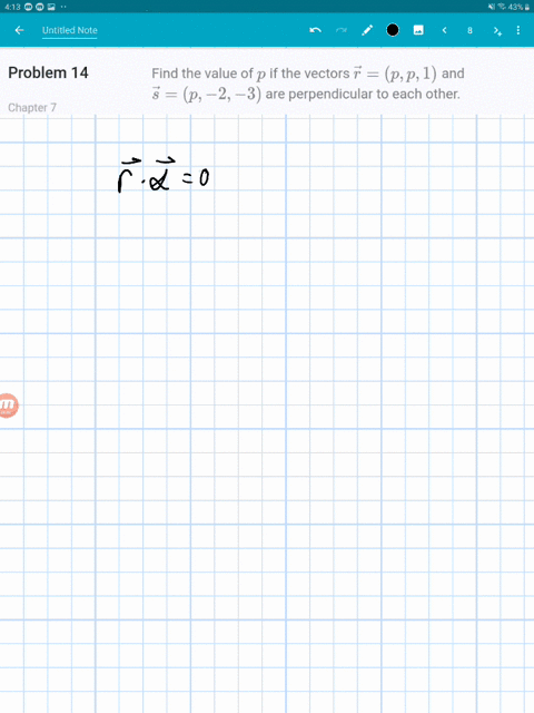 SOLVED:a. Given the vectors p⃗=(-1,3,0) and q⃗=(1,-5,2), determine the components of a vector ...