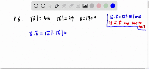 ⏩SOLVED:Use the definition of dot product to find a⃗ ·b⃗, where θis ...
