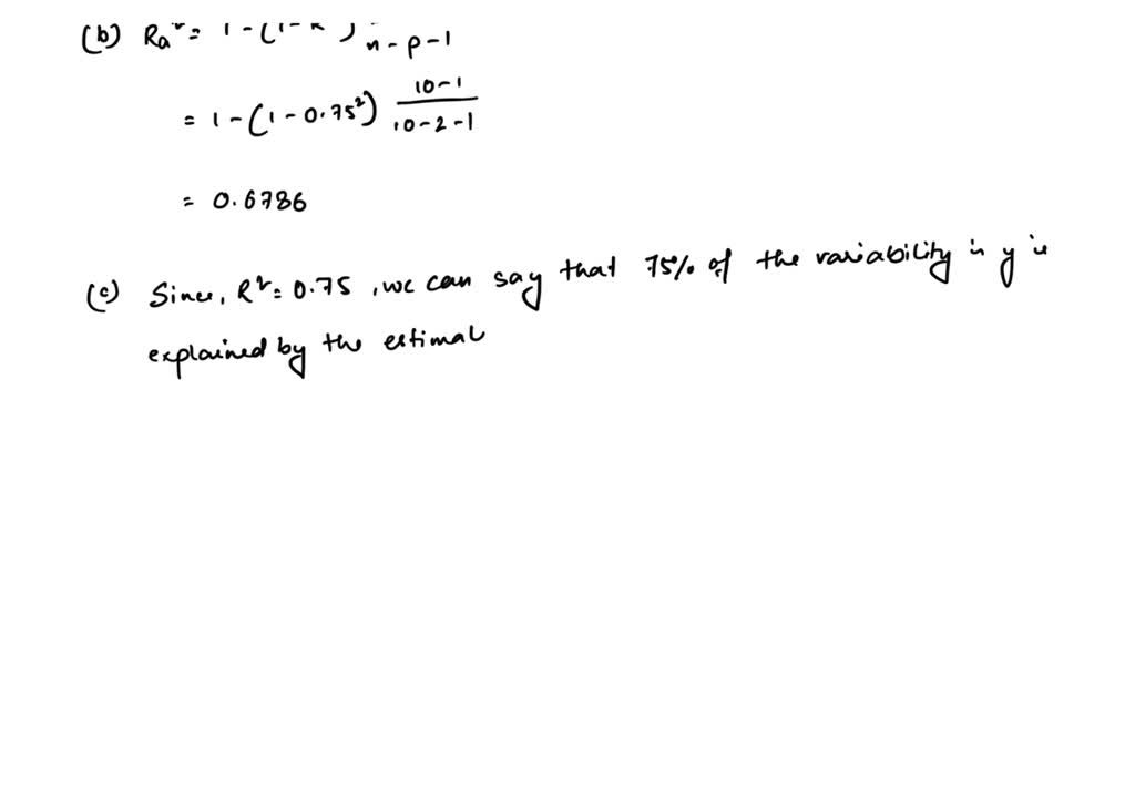 SOLVED In Exercise 4 The Following Estimated Regression Equation SOLVED In Exercise 4 The Following Estimated Regression Equation