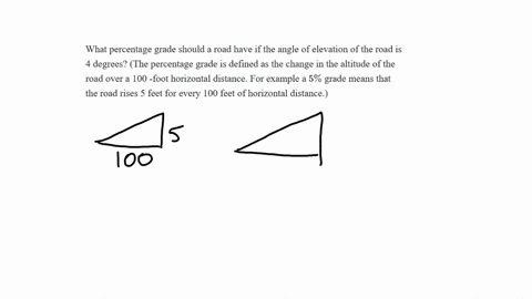 SOLVED:Hilly areas often have road signs giving the percentage grade ...