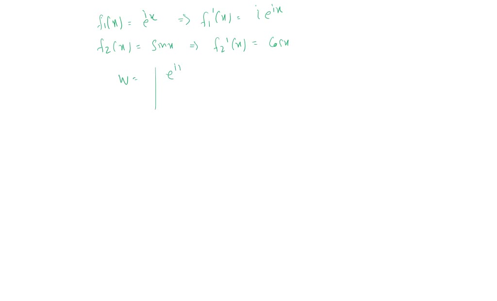 SOLVED:Use (8.5) to show that the given functions are linearly independent. e^i x, sinx