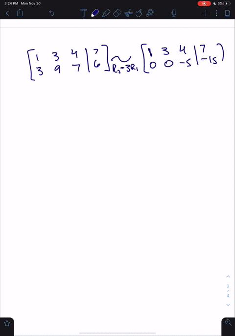 SOLVED: Find the general solutions of the systems whose augmented matrices are given in ...