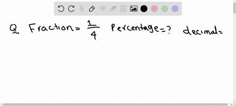 SOLVED:Find the equivalent decimal, fraction, percent, and ratio forms ...