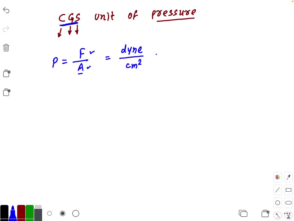SOLVED:The CGS unit of pressure is