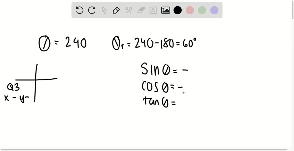 SOLVED:Find the exact values of sinθ, cosθ, and tanθusing reference ...