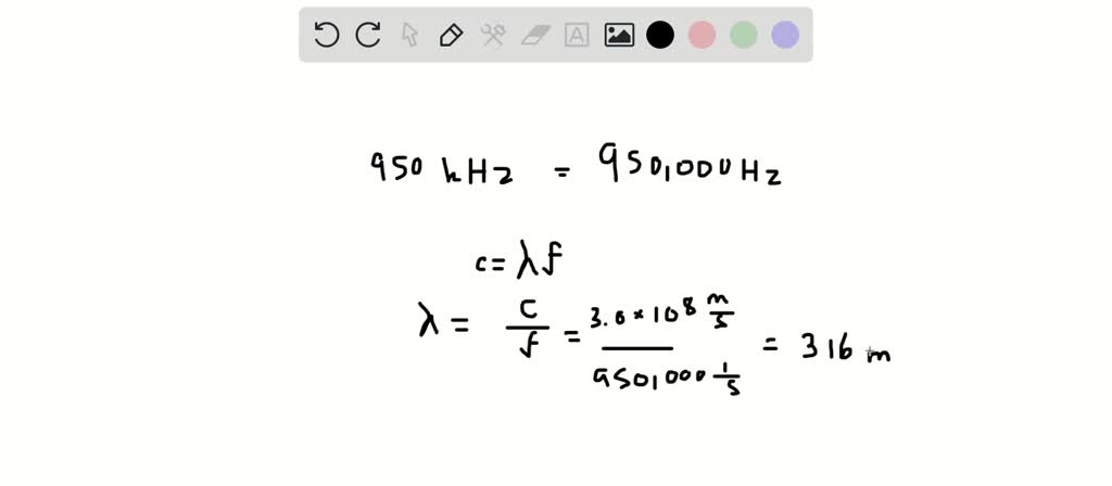 SOLVED:An AM station broadcasts rock music at "950 on your radio dial ...