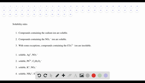 SOLVED: Determine whether each compound is soluble or insoluble. If the ...