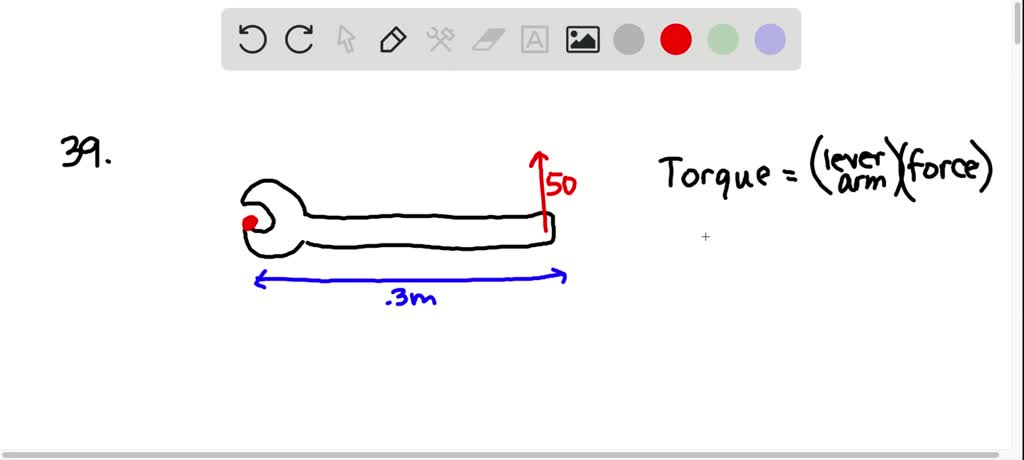 SOLVED:Torque = lever arm ×force How does the torque produced change if ...