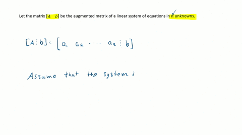 SOLVED:Suppose the coefficient matrix of a linear system of three equations in three variables ...