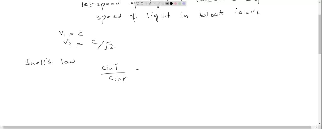 ⏩SOLVED:Light is incident on a clear-plastic block at an angle of ...