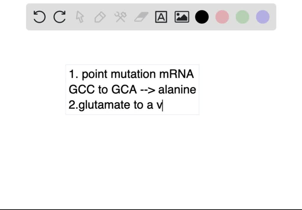 SOLVED:a. A point mutation changes a codon in the mRNA for an enzyme ...