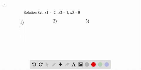 SOLVED: Construct three different augmented matrices for linear systems whose solution set is x1 ...