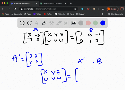 SOLVED:Solving a Matrix Equation Solve the matrix equation by ...