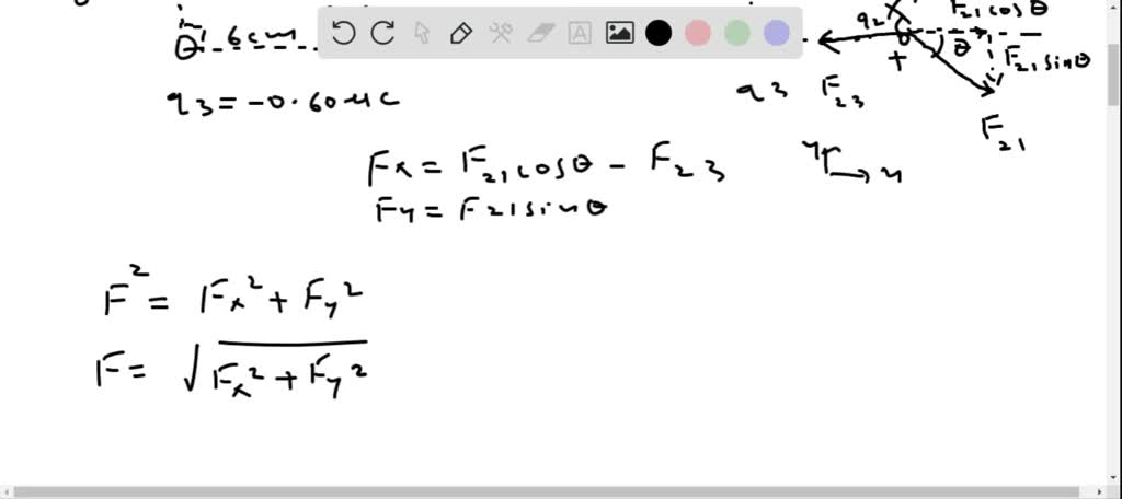 SOLVED: Three point charges are fixed in place in a right triangle. What is the electric force ...