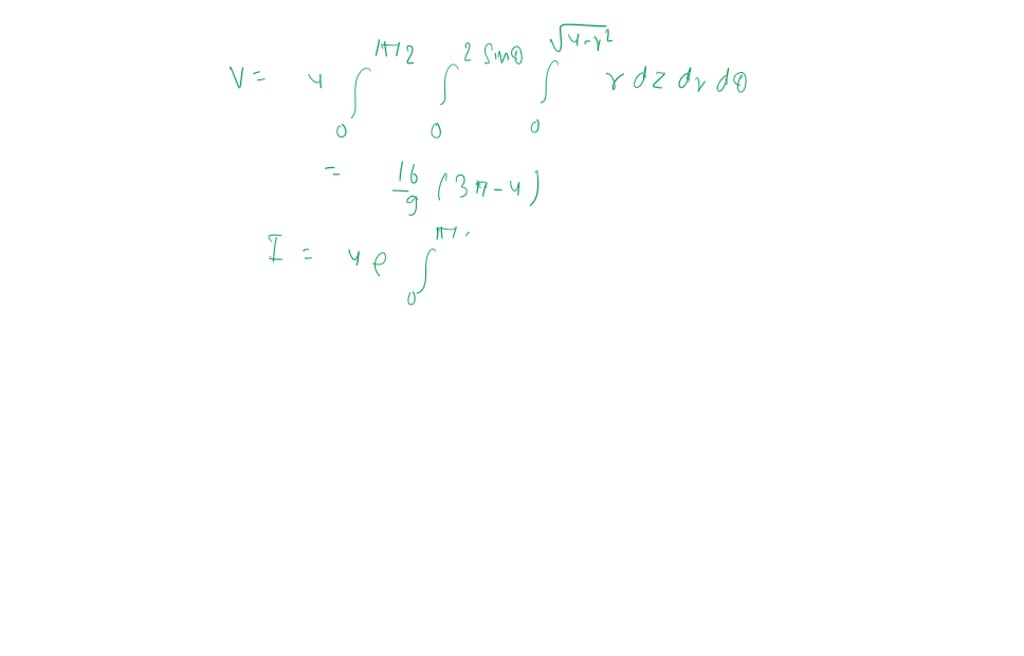 Solved A Write A Triple Integral In Cylindrical Coordinates For The