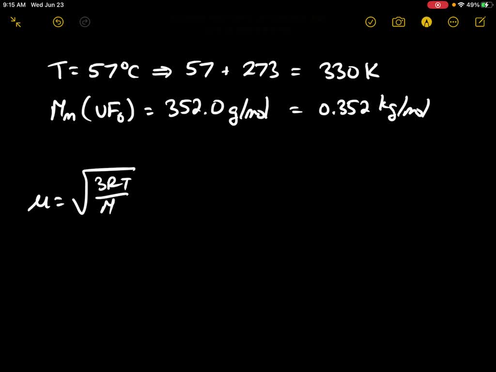 SOLVED:Uranium hexafluoride, UF6, is a white solid that sublimes ...