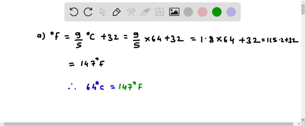 SOLVED:Convert: (a) 64.0^∘ C to Fahrenheit (b) 47^∘ F to Celsius
