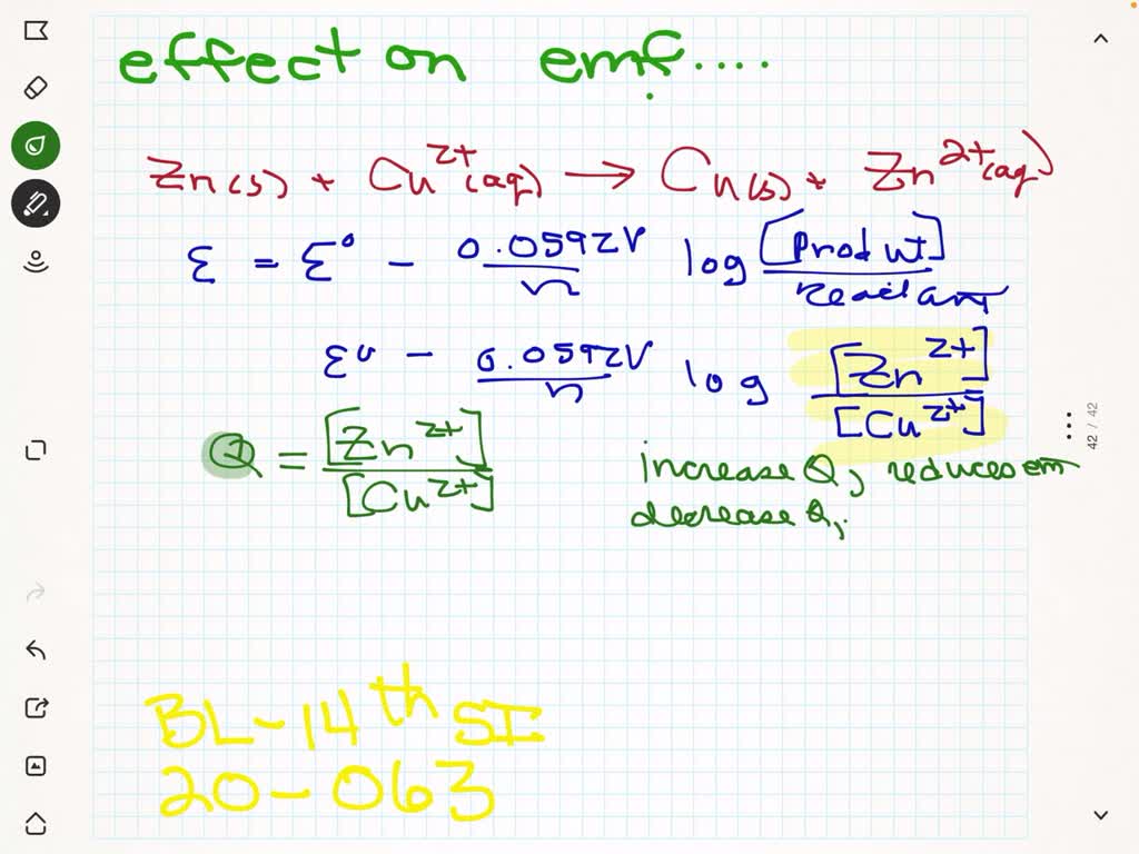 ⏩SOLVED:What is the effect on the emf of the cell shown in Figure ...