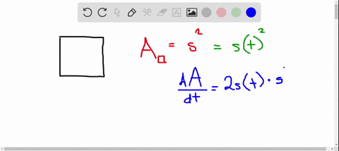 ⏩SOLVED:Expanding square The sides of a square increase in length at ...