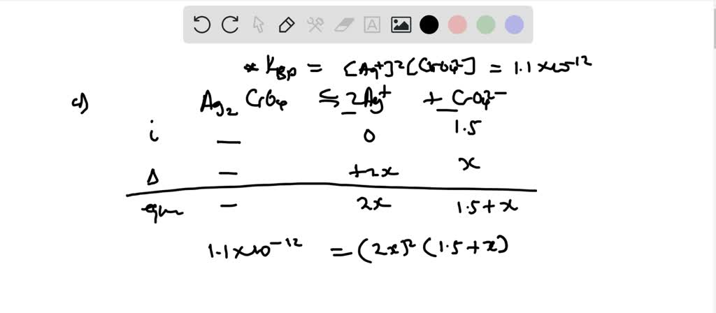 Consider the following solubilities of silver chromate: i. solubility ...