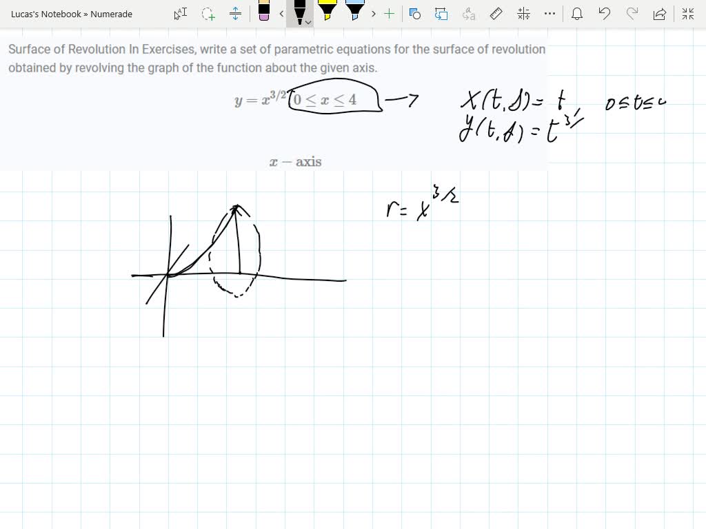 SOLVED:Surface of Revolution In Exercises 31-34, Write a set of ... SOLVED:Surface of Revolution In Exercises 31-34, Write a set of ...