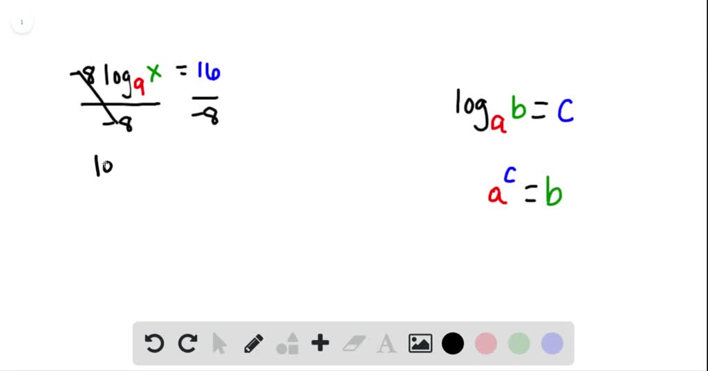 SOLVED:Use the definition of a logarithm to solve the equation. -8 log9 ...