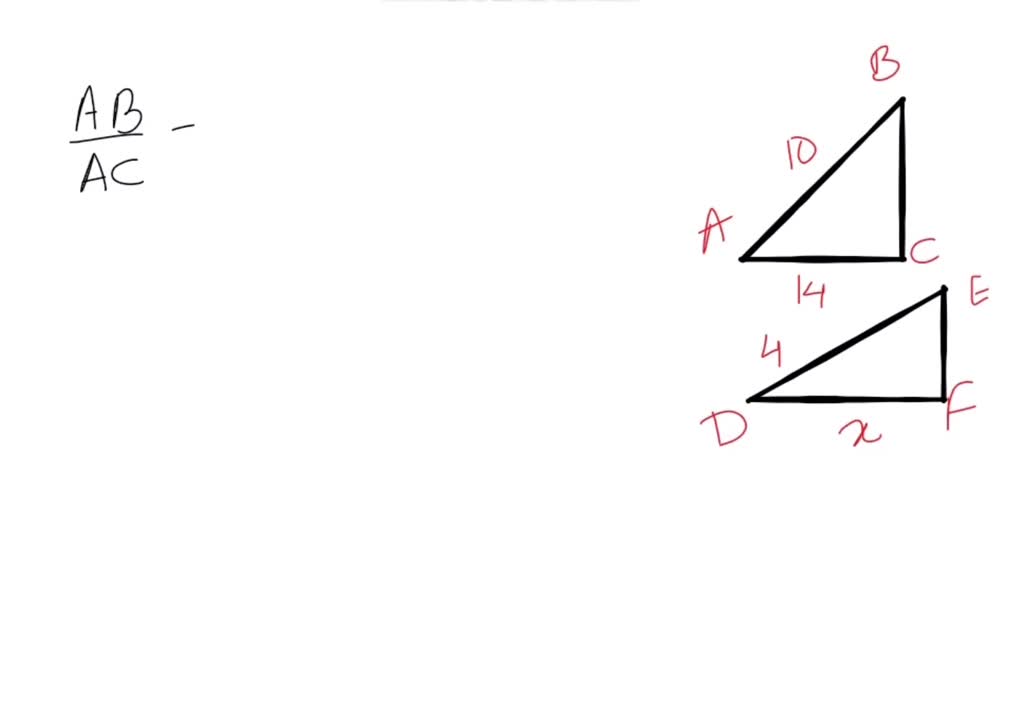 SOLVED:Find the missing length x for the given pair of similar triangles. CANT COPY THE GRAPH