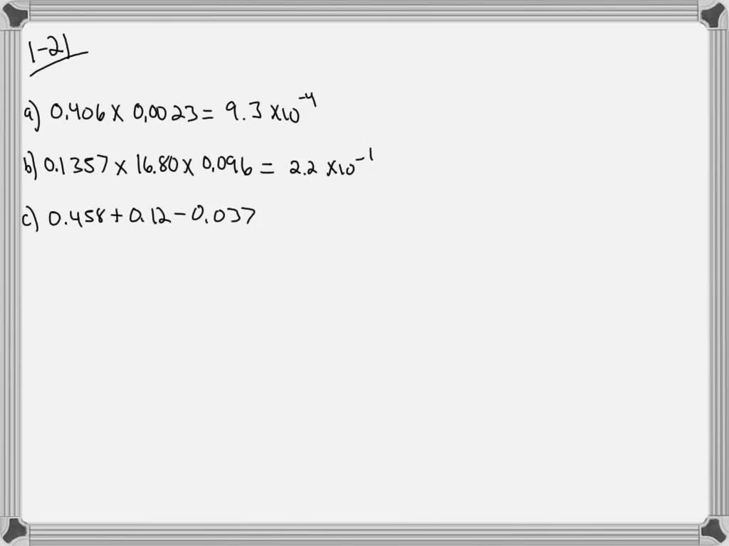 SOLVED:Perform the following calculations; express each answer in exponential form and with the ...