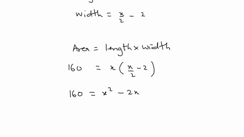 SOLVED:Find the dimensions of a rectangle whose width is 2 inches less than half its length and ...