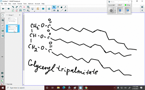 SOLVED:Draw structures of glyceryl tripalmitate and glyceryl trioleate ...