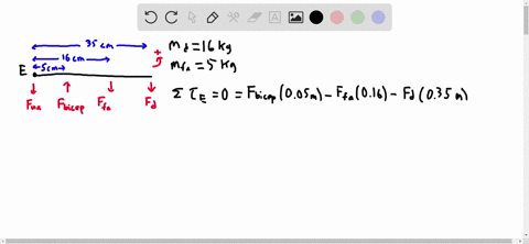 SOLVED:Find the reaction forces at the arm pivot in the global X Y ...